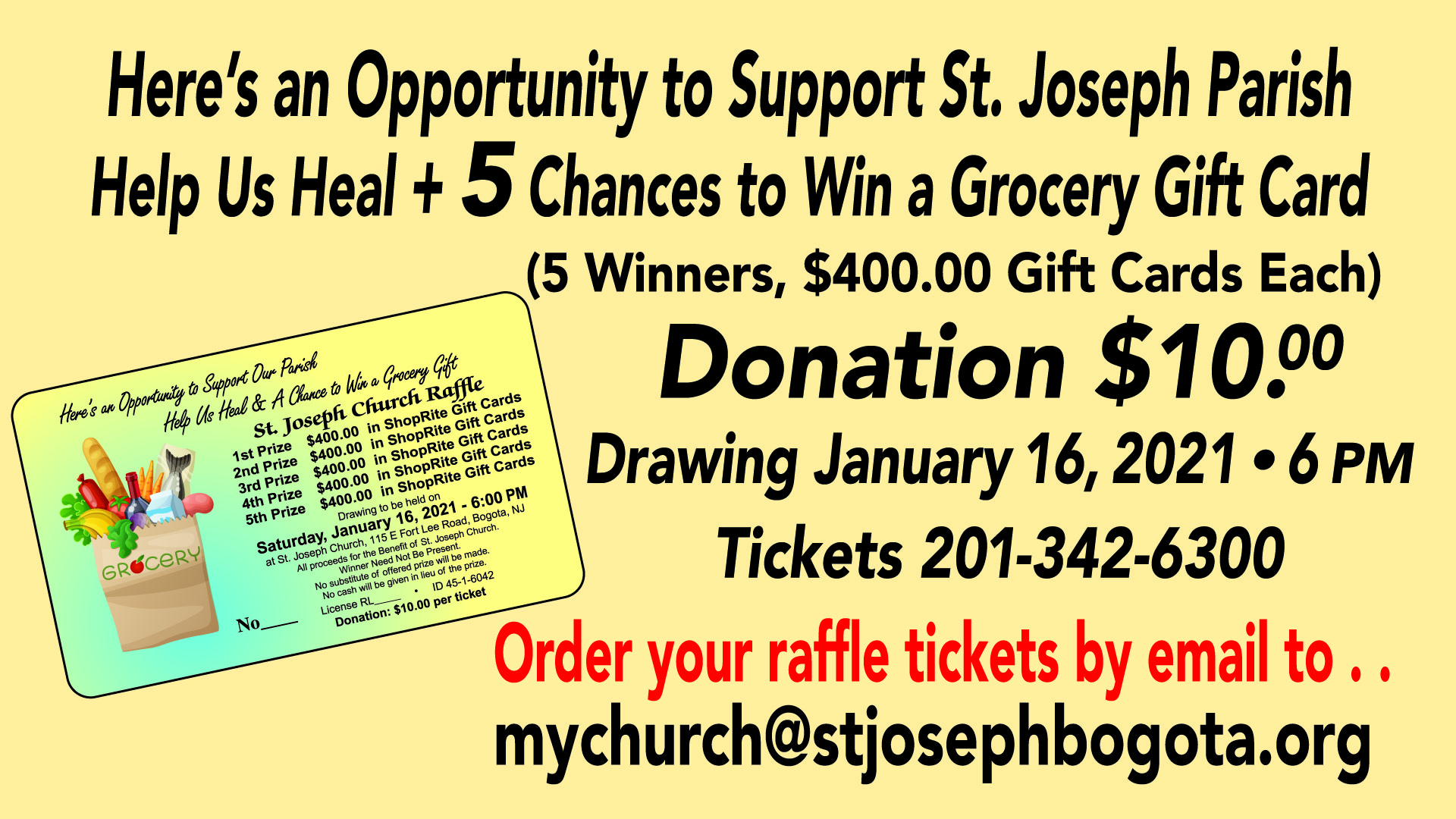 St. Joseph Church Raffle | St. Joseph Church