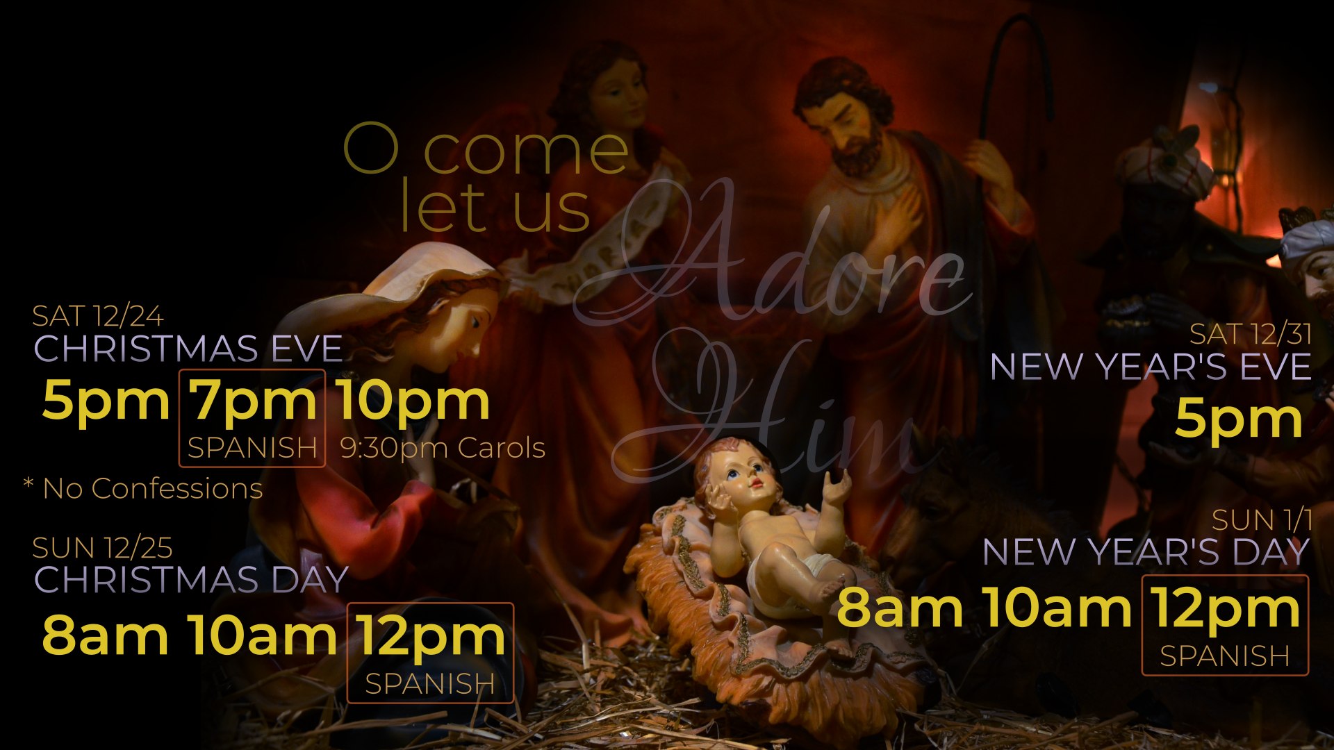 2022 Christmas Schedule | St. Joseph Church