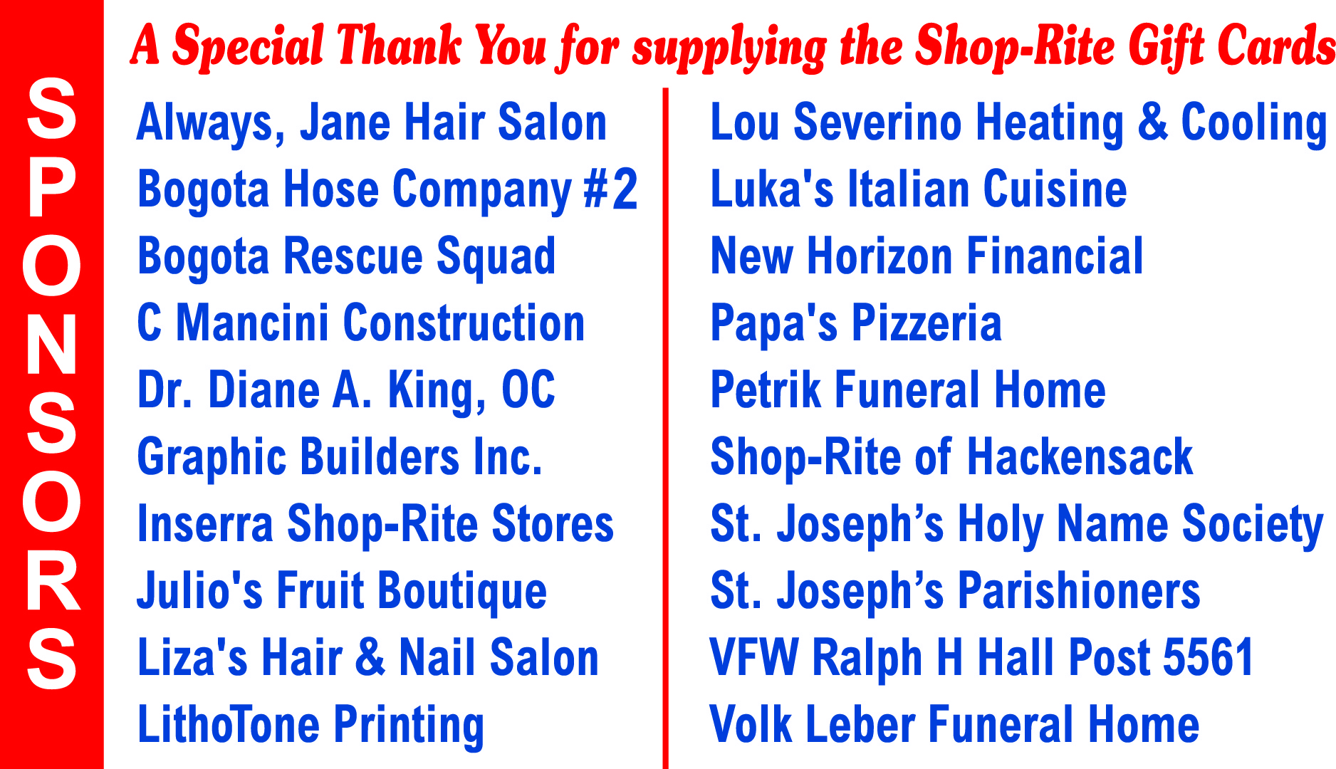 The Supermarket Raffle will be drawn this Saturday | St. Joseph Church